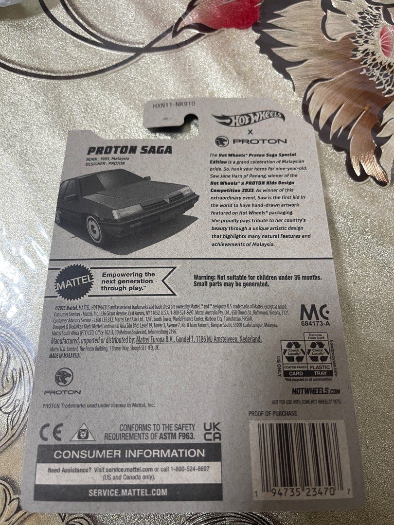 Hot Wheels Proton Saga Bird, Hobbies & Toys, Toys & Games on Carousell