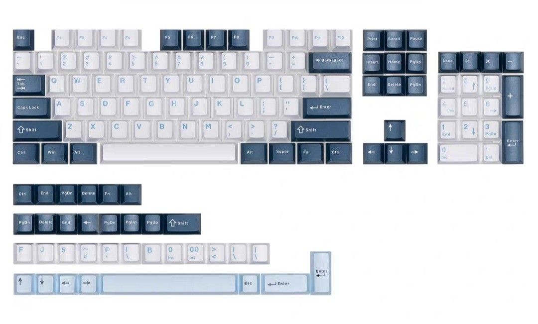 [INSTOCK] Arctic Breeze keycap set for custom mechanical keyboard|akko ...