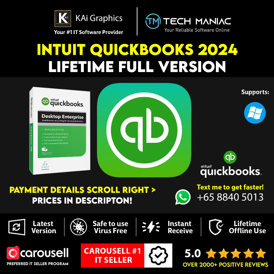 Intuit QuickBooks Enterprise 2024 Accountant Lifetime For Windows PC ⭐ ...