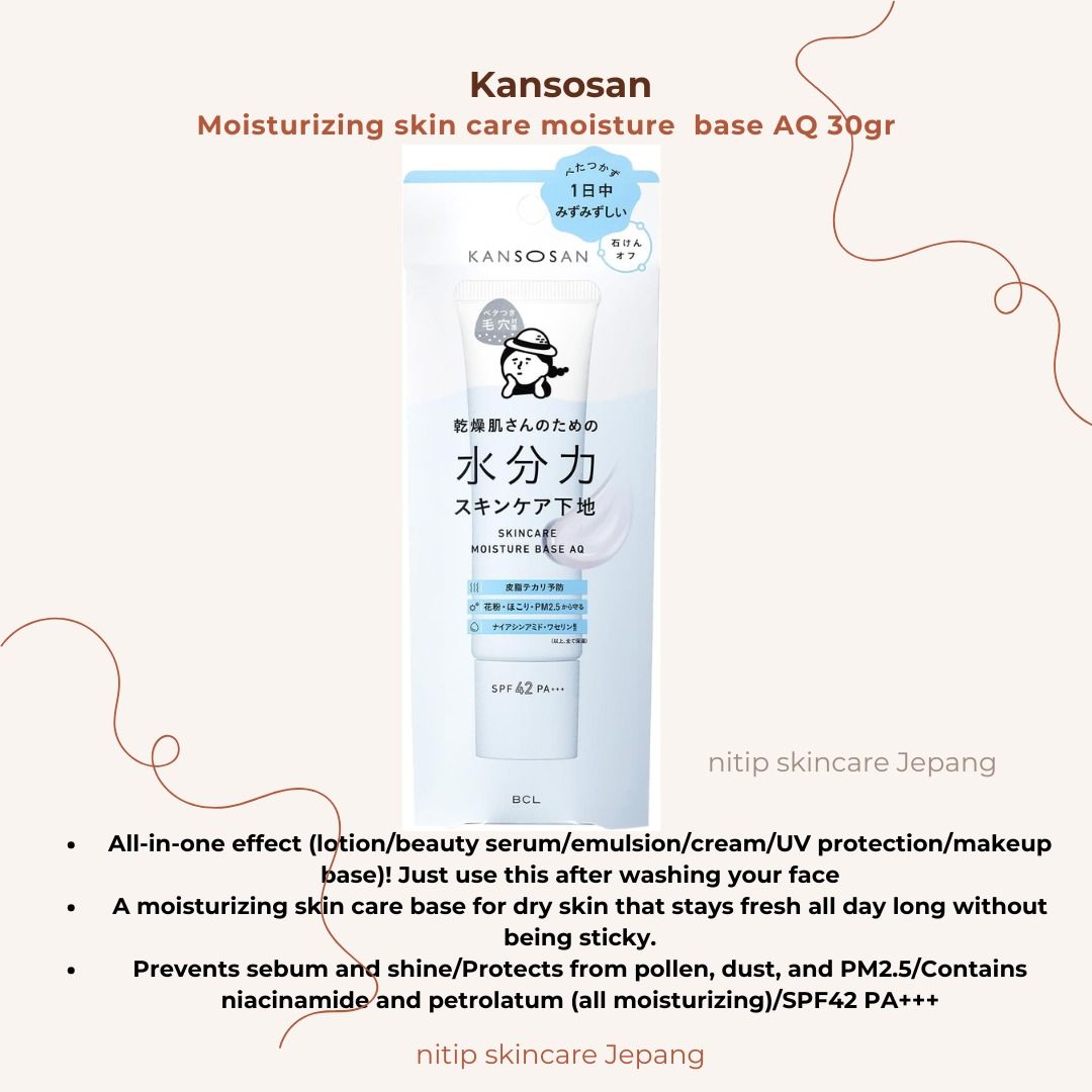 kasonsan original skincare moisture base original kansosan japan, Kesehatan & Kecantikan, Kulit ...