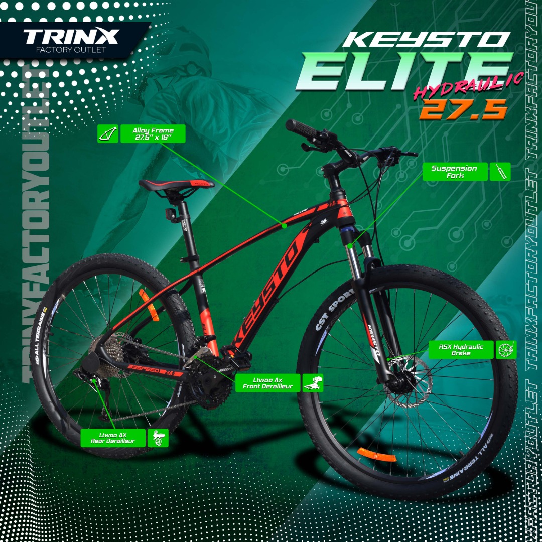 Keysto Elite 27.5 Hydraulic MTB, Sports Equipment, Bicycles & Parts ...