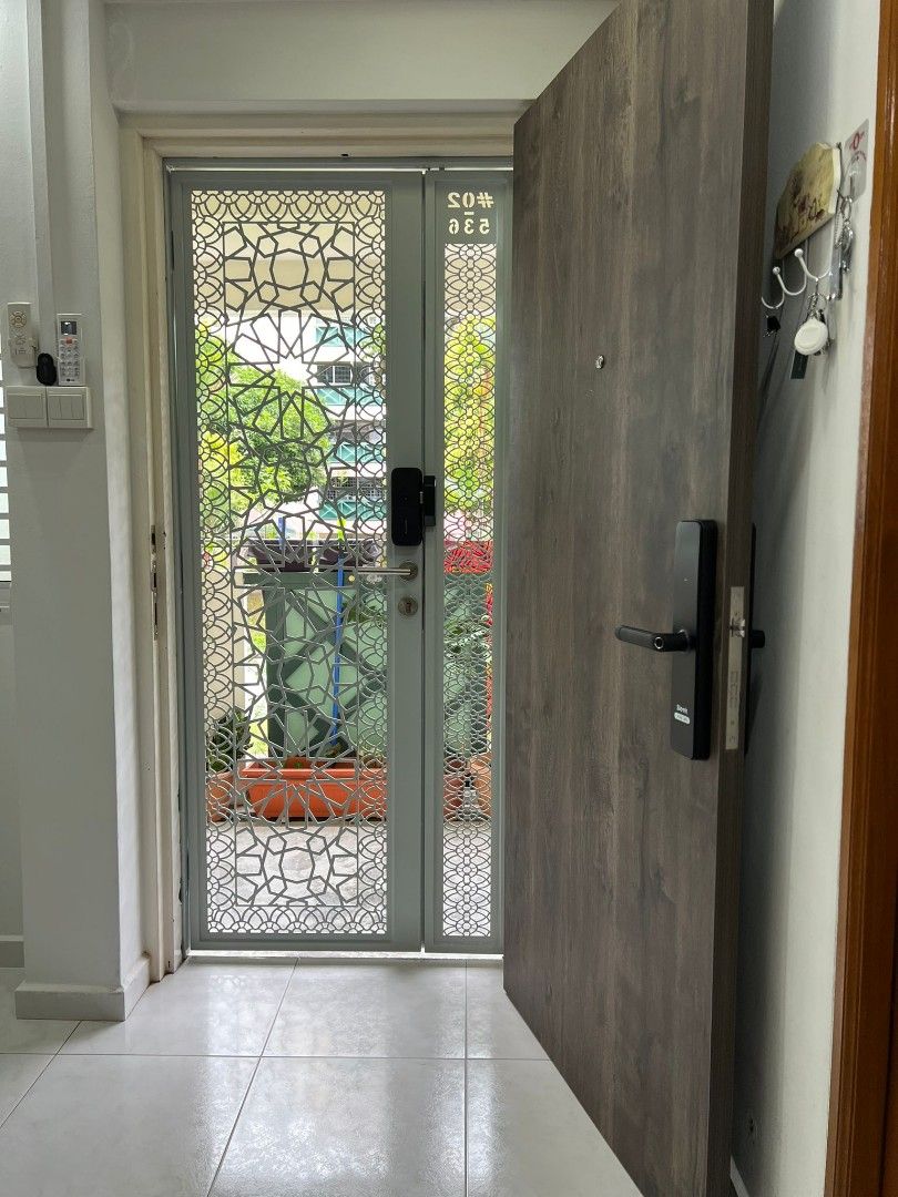 Laser cut gate/ main door / Digital Lock/ Doorbell camera / Bedroom door/hdb door / HDB Gate ...