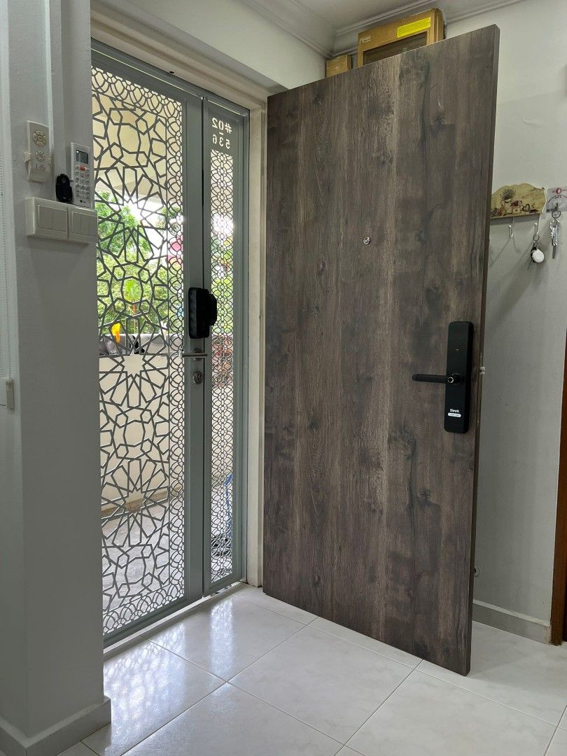 Laser cut gate/ main door / Digital Lock/ Doorbell camera / Bedroom door/hdb door / HDB Gate ...