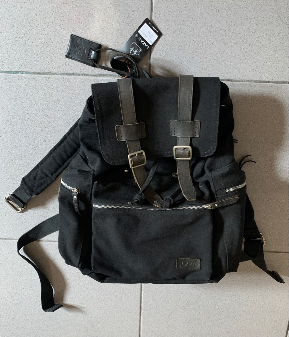 LAZA BAGS tas ransel/tas hitam/back pack/tas canvas/black, Barang Mewah ... LAZA BAGS tas ransel/tas hitam/back pack/tas canvas/black, Barang Mewah ...