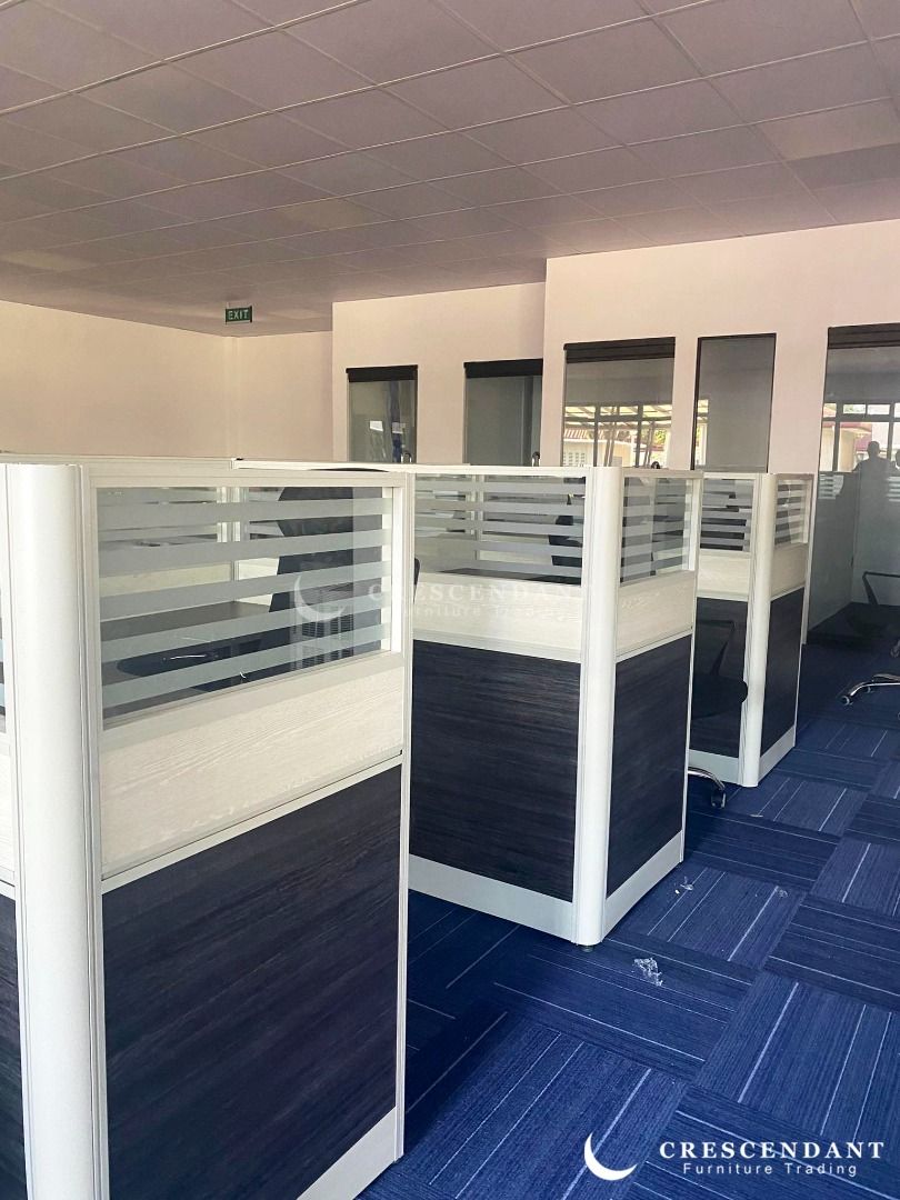 L-SHAPED LAMINATED OFFICE PARTITION WITH GLASS CUSTOMIZED, Furniture ...