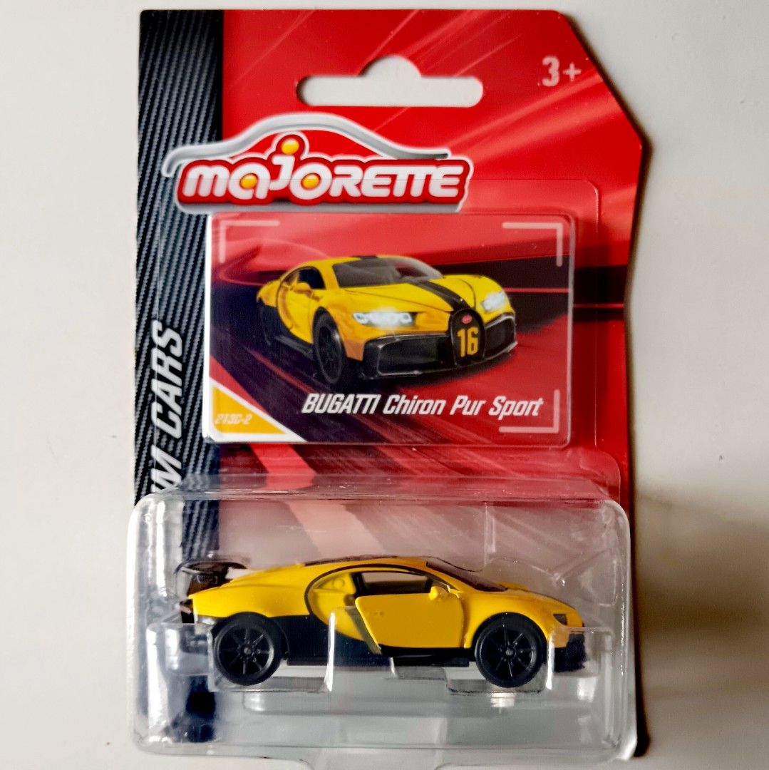 MAJORETTE PREMIUM CARS Bugatti Chiron Pur Sport Yellow Diecast 1:64 ...