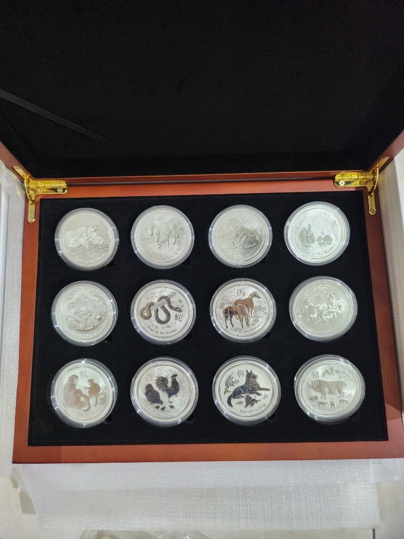 PERTH MINT LUNAR SERIES II BOX 1 OZ SILVER COIN SET(EMPTY BOX), Hobbies ...