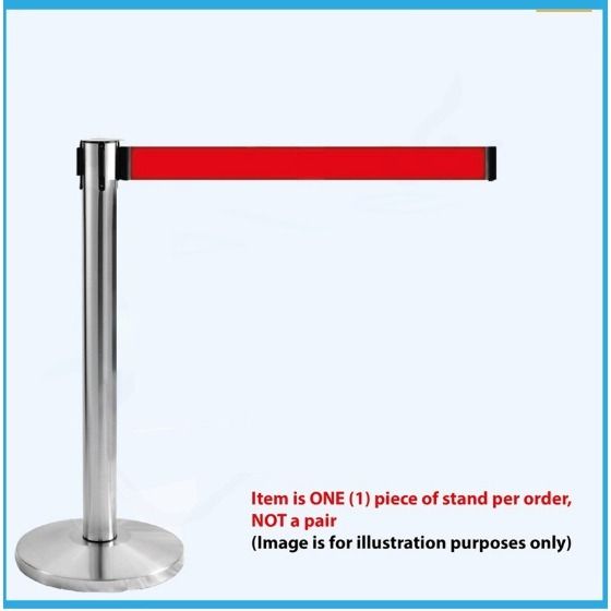 Queue Stand barrier Retractable Belt Barrier Divider Pole Queue Up Stand Stainless Steel ...