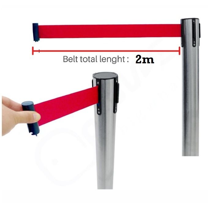 Queue Stand barrier Retractable Belt Barrier Divider Pole Queue Up ...