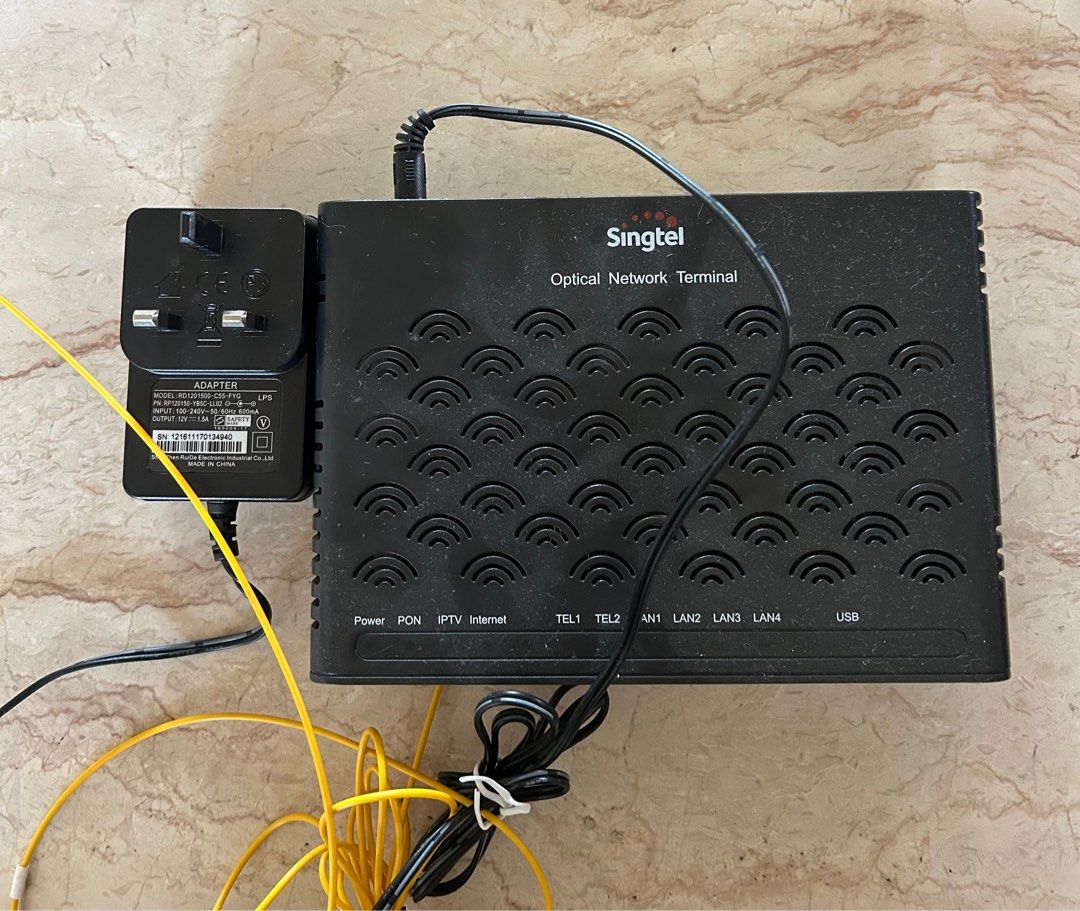Singtel Mesh Router and Singtel Optical Network Terminal modems ...