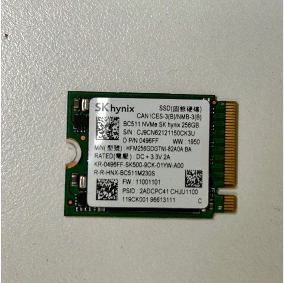 SK hynix nvme Gen3 x4 SSD 2230, Computers & Tech, Parts & Accessories ...