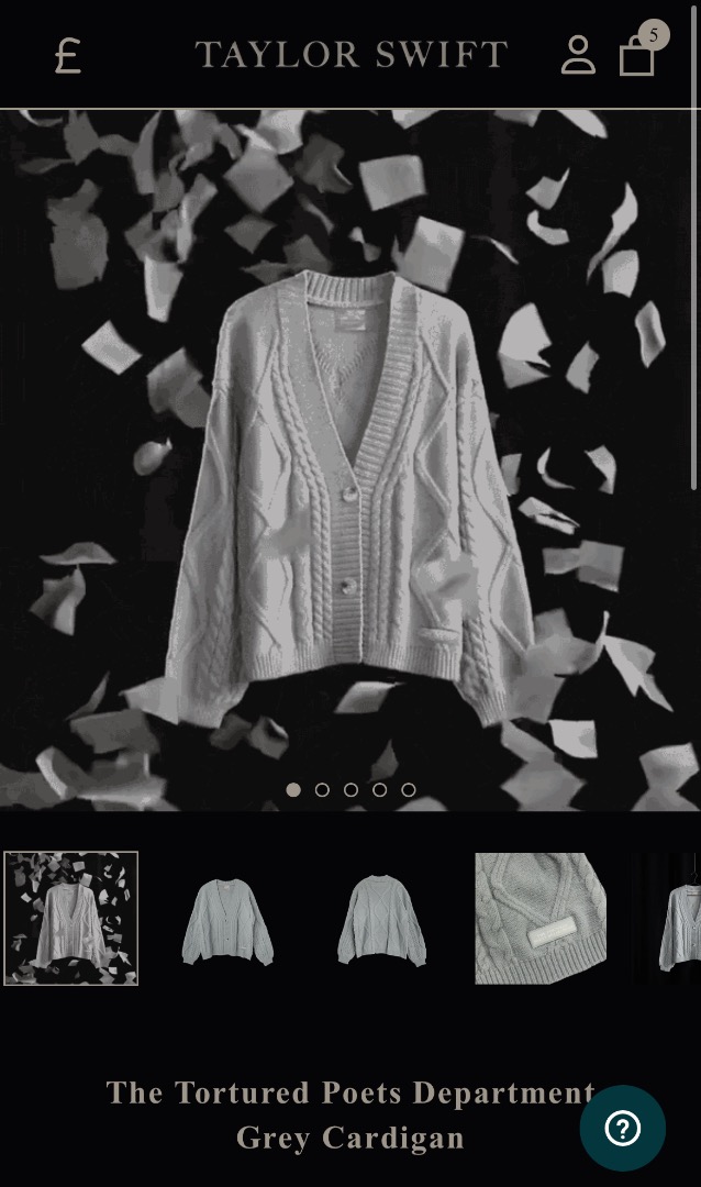 TAYLOR SWIFT OFFICIAL MERCHANDISE STORE GROUP ORDER CARDIGAN TTPD ...