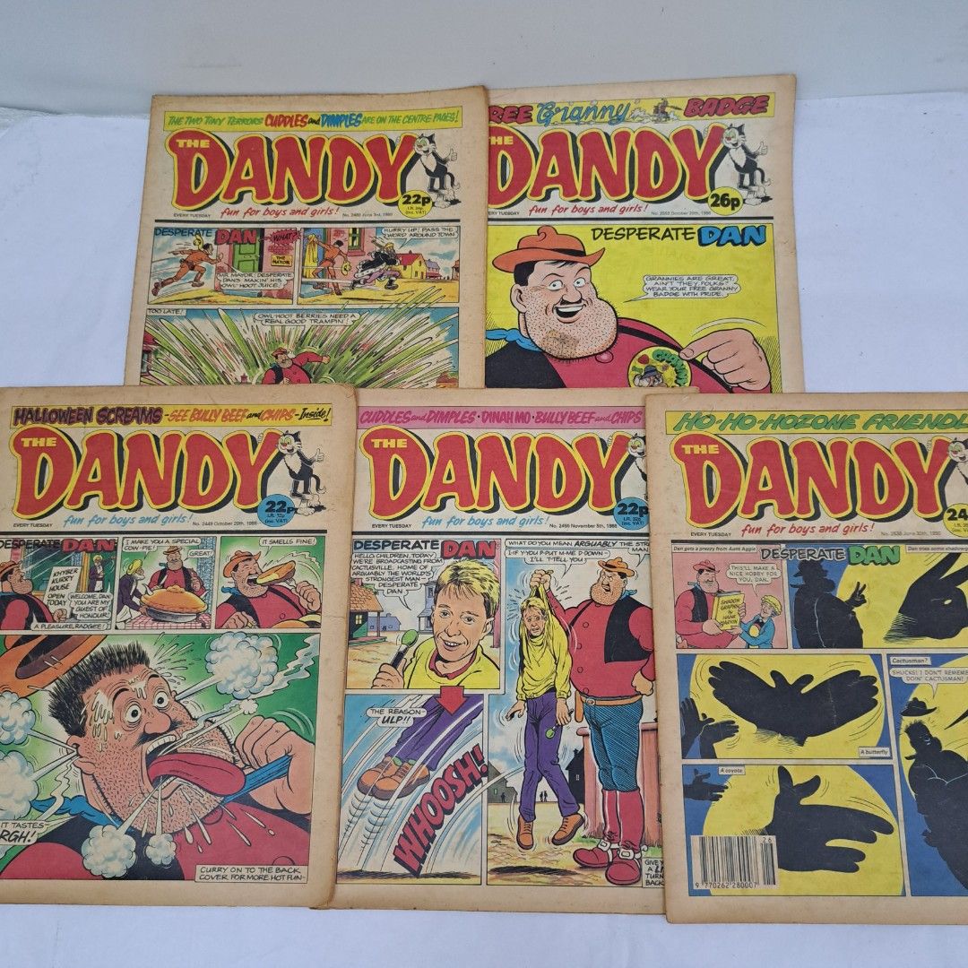 Vintage 1989-1990 Dandy Comics, Hobbies & Toys, Books & Magazines, Comics & Manga on Carousell