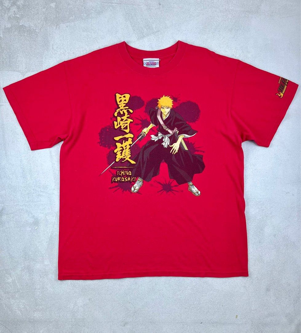 Vintage Anime Tee Bleach Ichigo Kurosaki, Men's Fashion, Tops & Sets ...