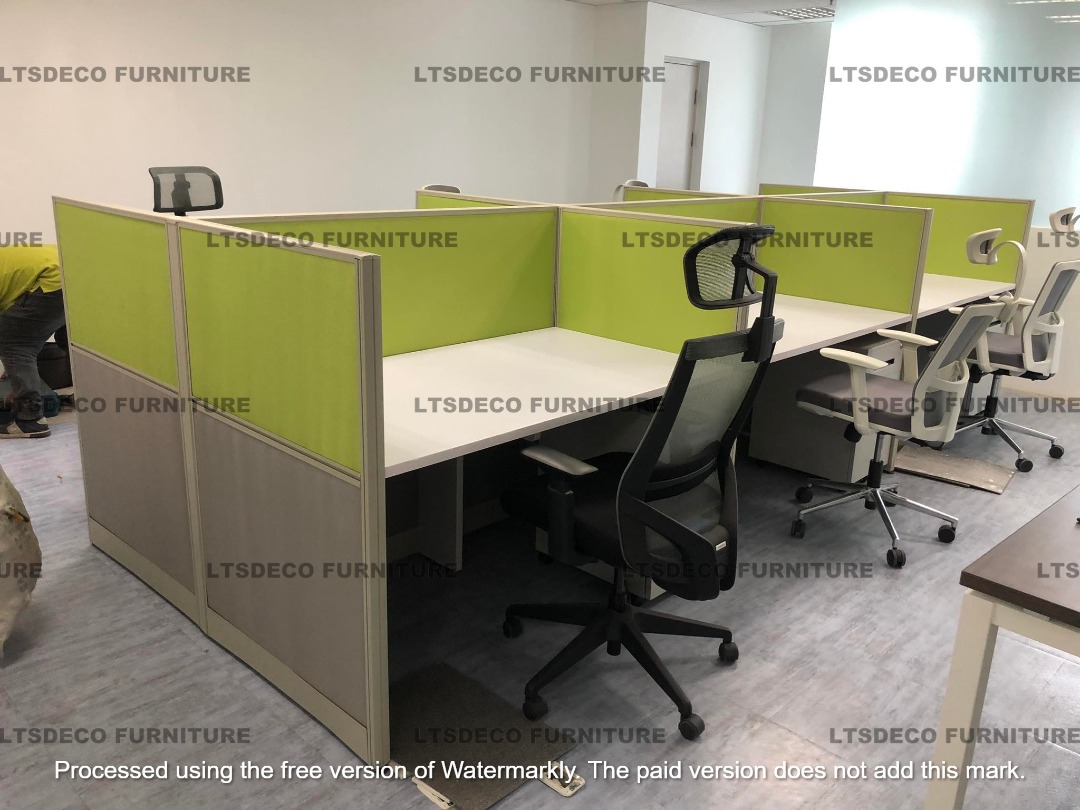 WORKSTATION TABLE FULL LAMINATED CUSTOM MADE TO ORDER OFFICE PARTITION ...