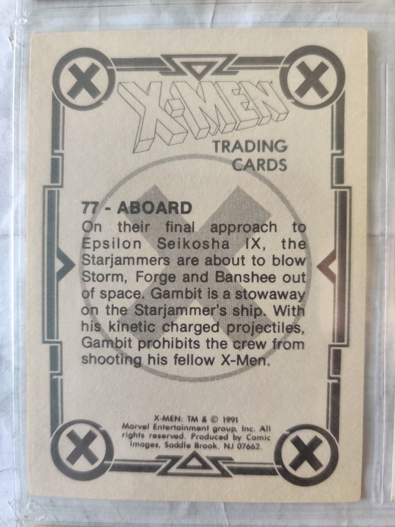 1991 Comic Images X-Men 77 - Aboard, Hobbies & Toys, Memorabilia ...