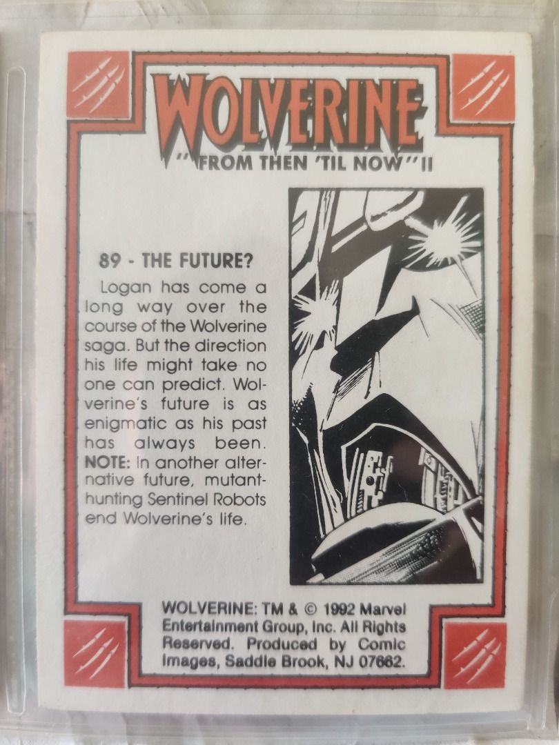 1992 Comic Images Wolverine From Then 'Til Now II 89 - The Future ...