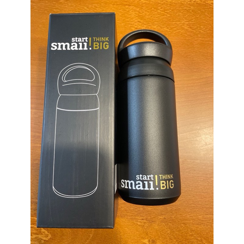 全新 輕巧提把保溫瓶 不鏽鋼保溫瓶 350ml 酷炫炭黑, 家具及居家用品, 廚具和餐具, 水杯、水壺在旋轉拍賣