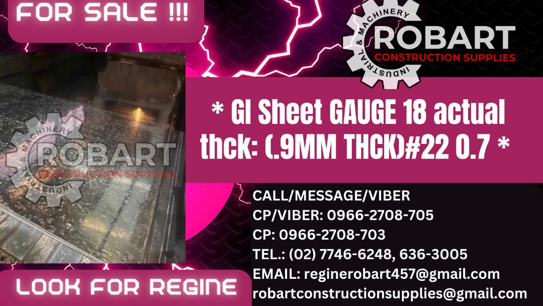 * GI Sheet GAUGE 18 actual thck: (.9MM THCK)#22 0.7 *, Commercial ...