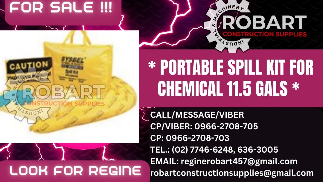* PORTABLE SPILL KIT FOR CHEMICAL 11.5 GALS *, Commercial & Industrial ...