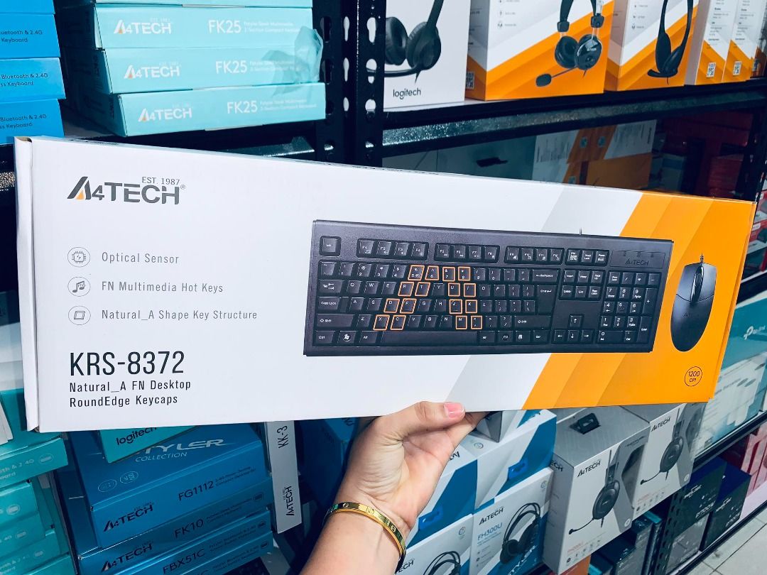 A4Tech KRS-8372 Combo Keyboard and Mouse USB (Black), Computers & Tech ...
