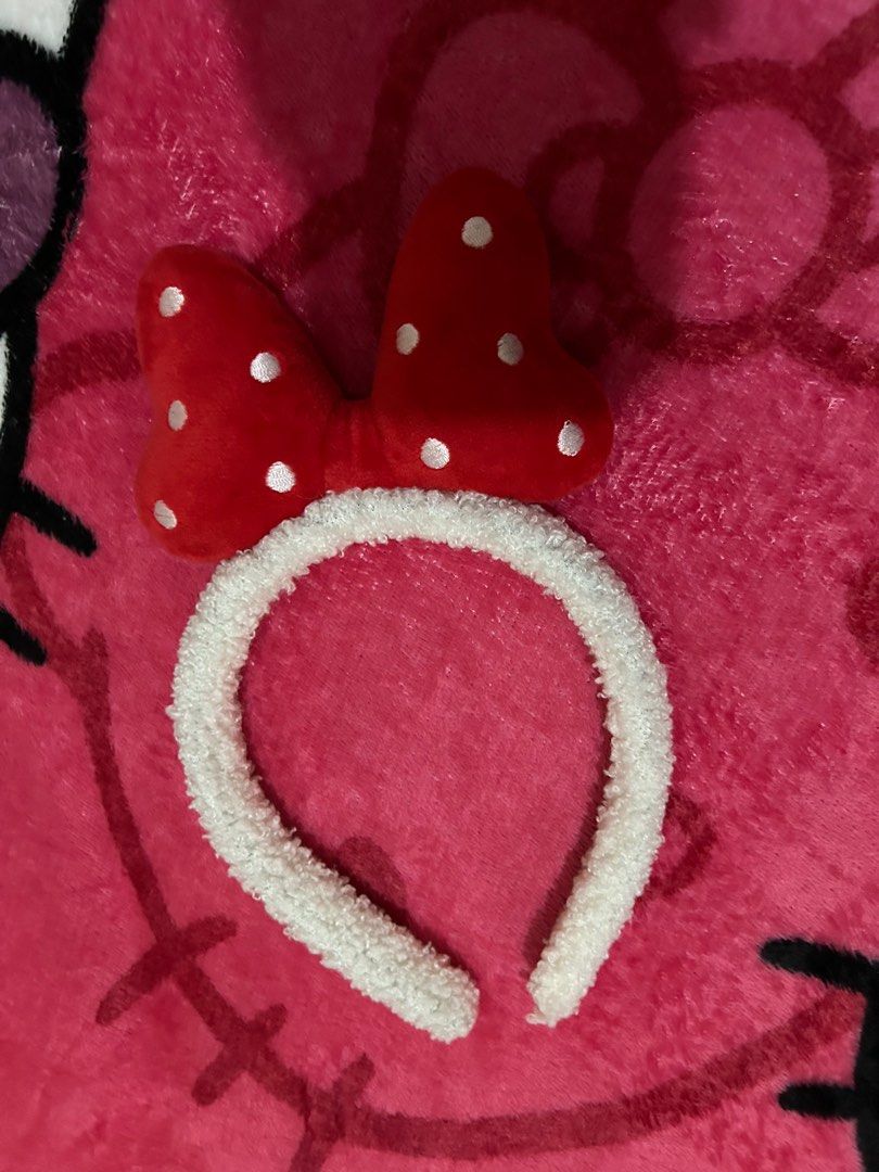 Bando Anak Pita Minnie Mouse Warna Merah Bintik Putih, Bayi & Anak ...