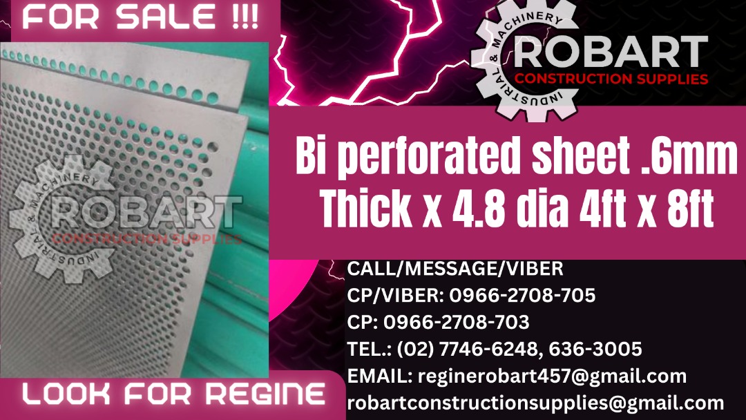 Bi perforated sheet .6mm Thick x 4.8 dia 4ft x 8ft, Commercial ...