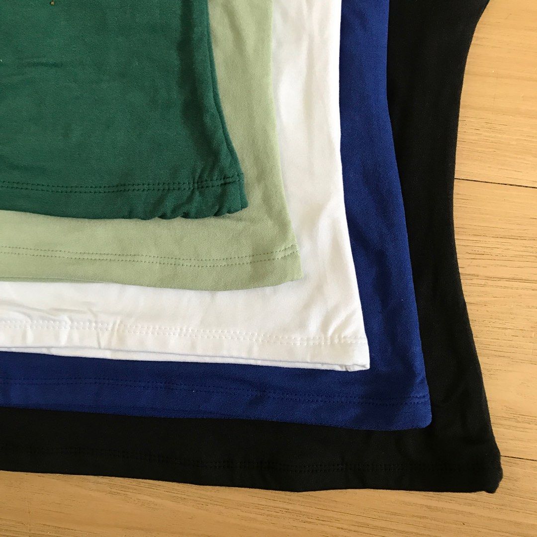 Black Sleeveless Squareneck Basic top double lining shirt sando top ...