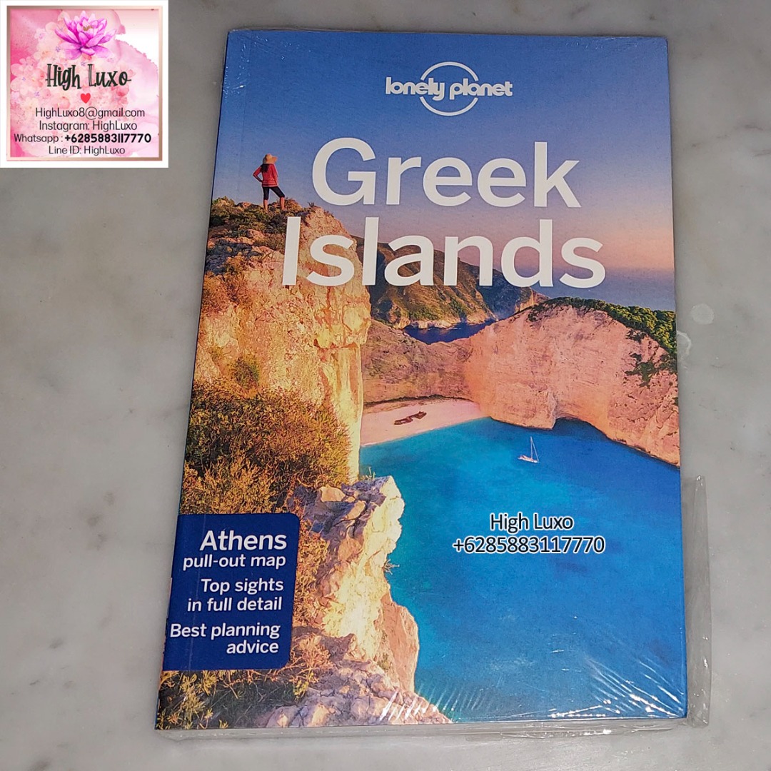 Buku Travel Lonely Planet Greek Islands Athens Pull Out Map Peta ...