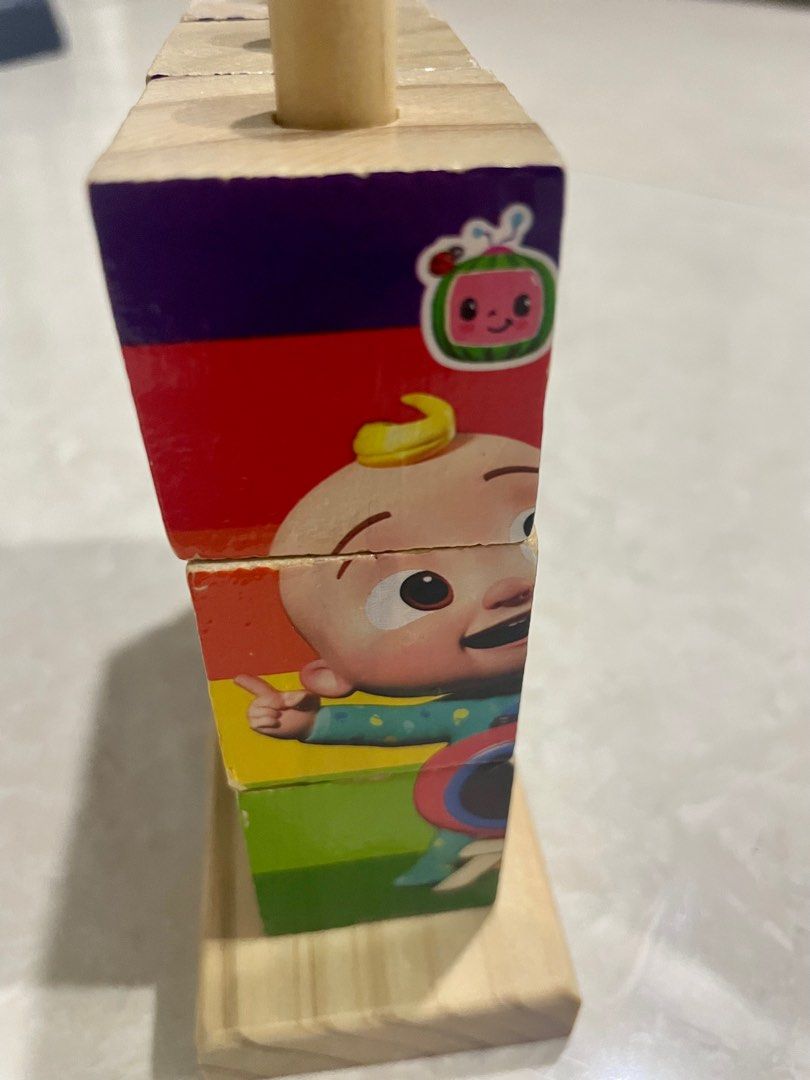 Cocomelon stacking blocks (9 cubes, 4 pictures), Hobbies & Toys, Toys & Games on Carousell