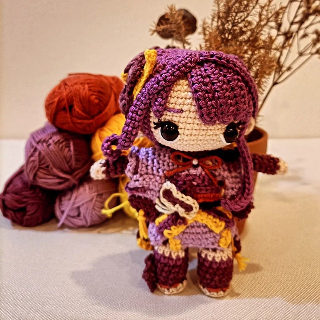 CROCHET GENSHIN IMPACT RAIDEN SHOGUN, Hobbies & Toys, Stationery ...