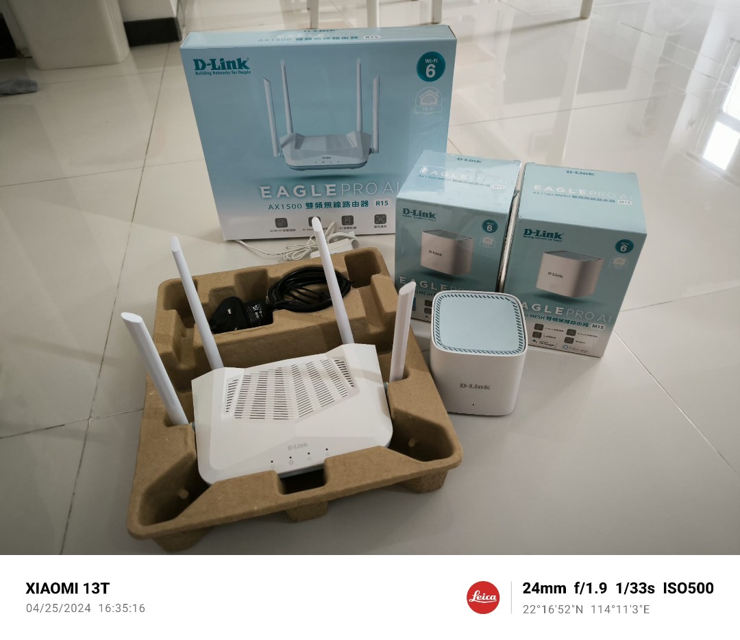 D-Link Eagle Pro AI Wifi 6 Router (1pc) and M15 Mesh Set (3 pcs), 電腦＆科技, 電腦周邊及配件, Wifi及上網相關產品 ...