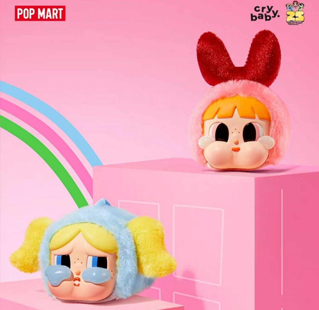 [EXCLUSIVE! POPMART] POPMART CRYBABY X POWERPUFF GIRLS VINYL FACE PLUSH ...