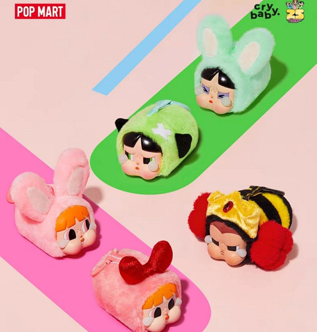 [EXCLUSIVE! POPMART] POPMART CRYBABY X POWERPUFF GIRLS VINYL FACE PLUSH ...