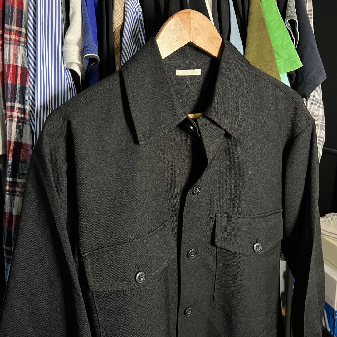 GU By Uniqlo CPO Work Jacket Black, Men's Fashion, Coats, Jackets and ...