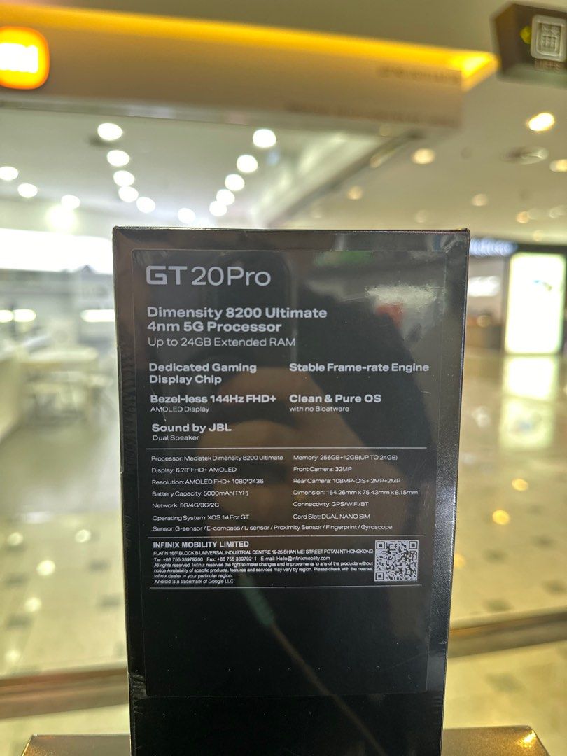Infinix GT20 Pro 5G 24+256GB New Black 256 GB, Mobile Phones & Gadgets ...