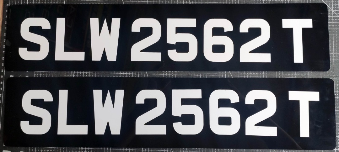 LTA LEGAL VEHICLE ACRYLIC PLATE (we do in 30 mins) 3 Years Warranty ...