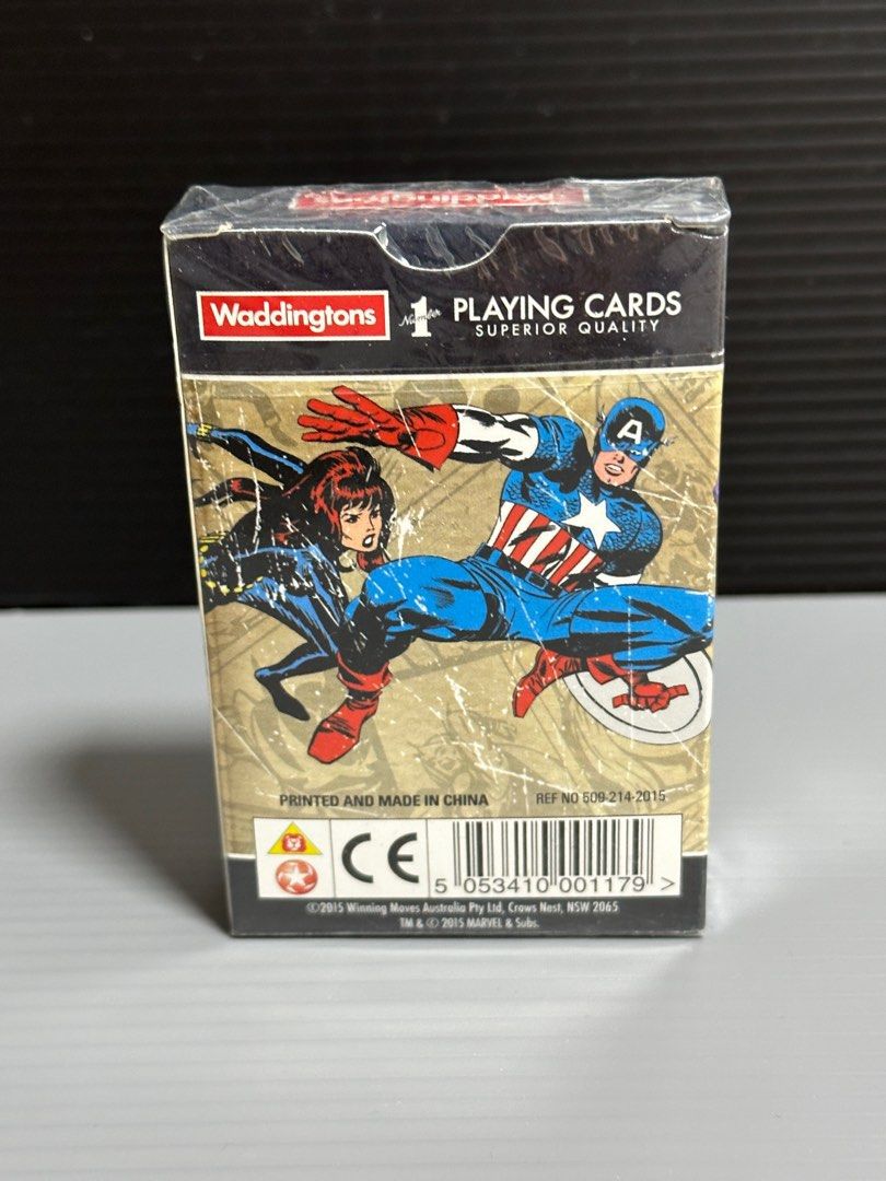 marvel playing cards waddingtons