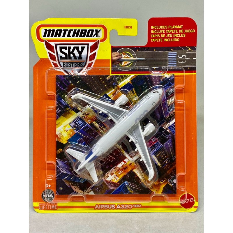 Matchbox AIRBUS A320 NEO White Sky Busters Passenger New Engine ...