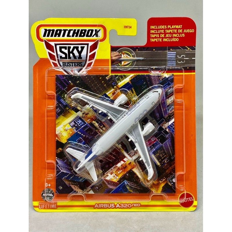 Matchbox AIRBUS A320 NEO White Sky Busters Passenger New Engine ...