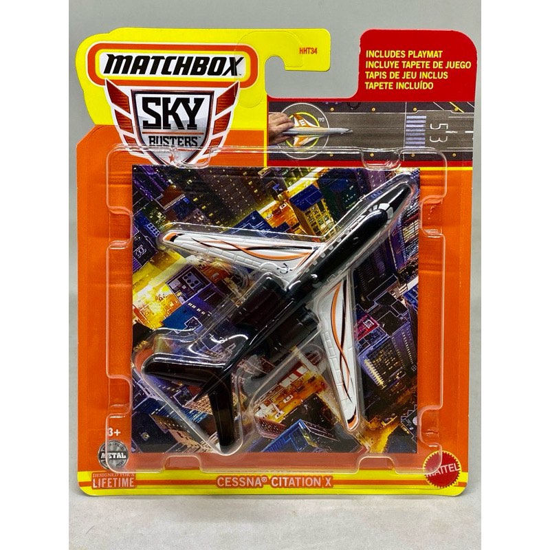 Matchbox CESSNA CITATION X Black White Sky Busters Family Jets ...