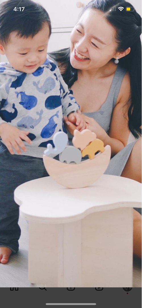 Montessori wooden animal balancing game toy, Babies & Kids, Infant ...