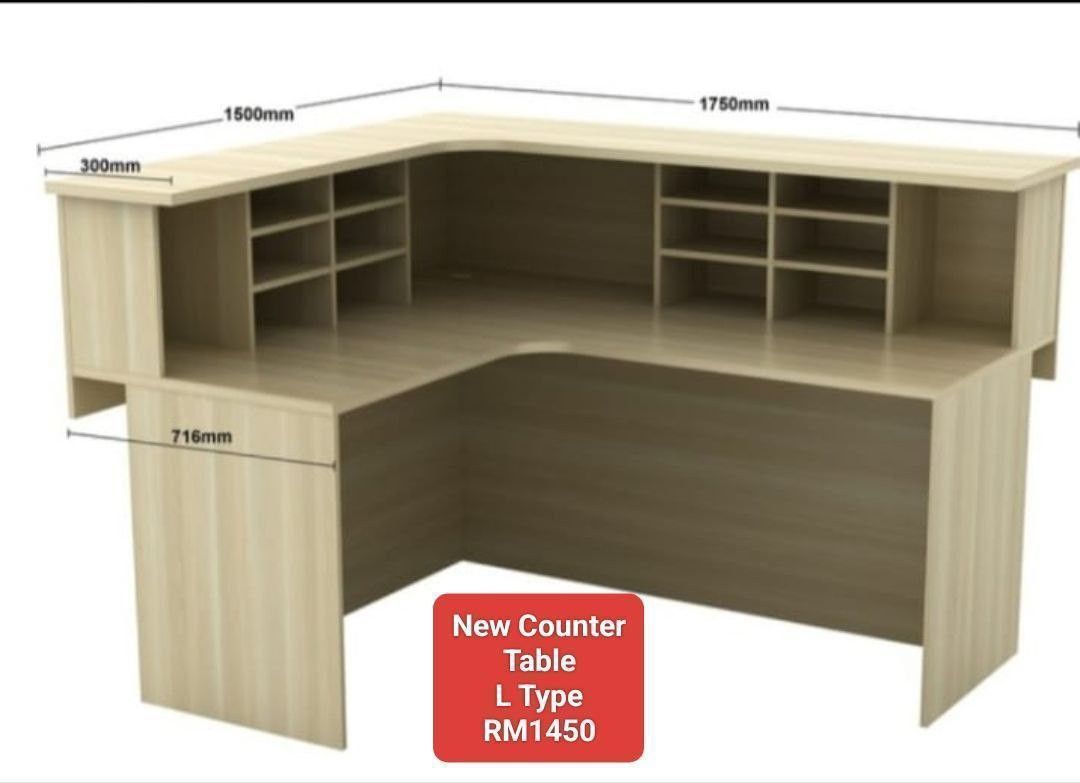 New L Shape Counter Table SALE !, Furniture & Home Living, Furniture ...