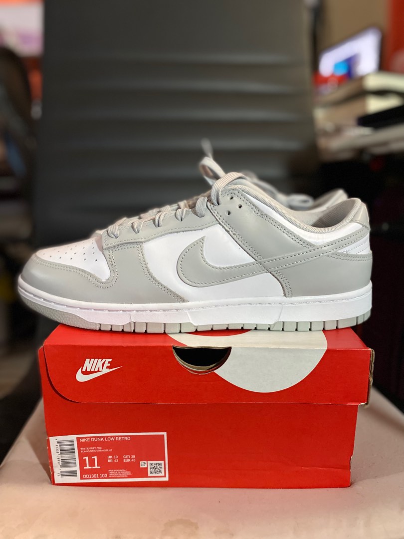 Nike Dunk Low Grey Fog, Men's Fashion, Footwear, Sneakers on Carousell