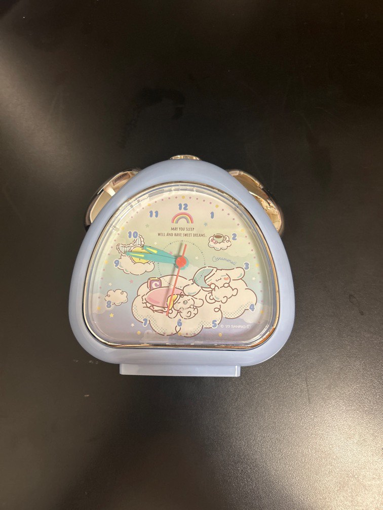 Official Sanrio Cinnamoroll Battery Operated Clock, Furniture & Home ...