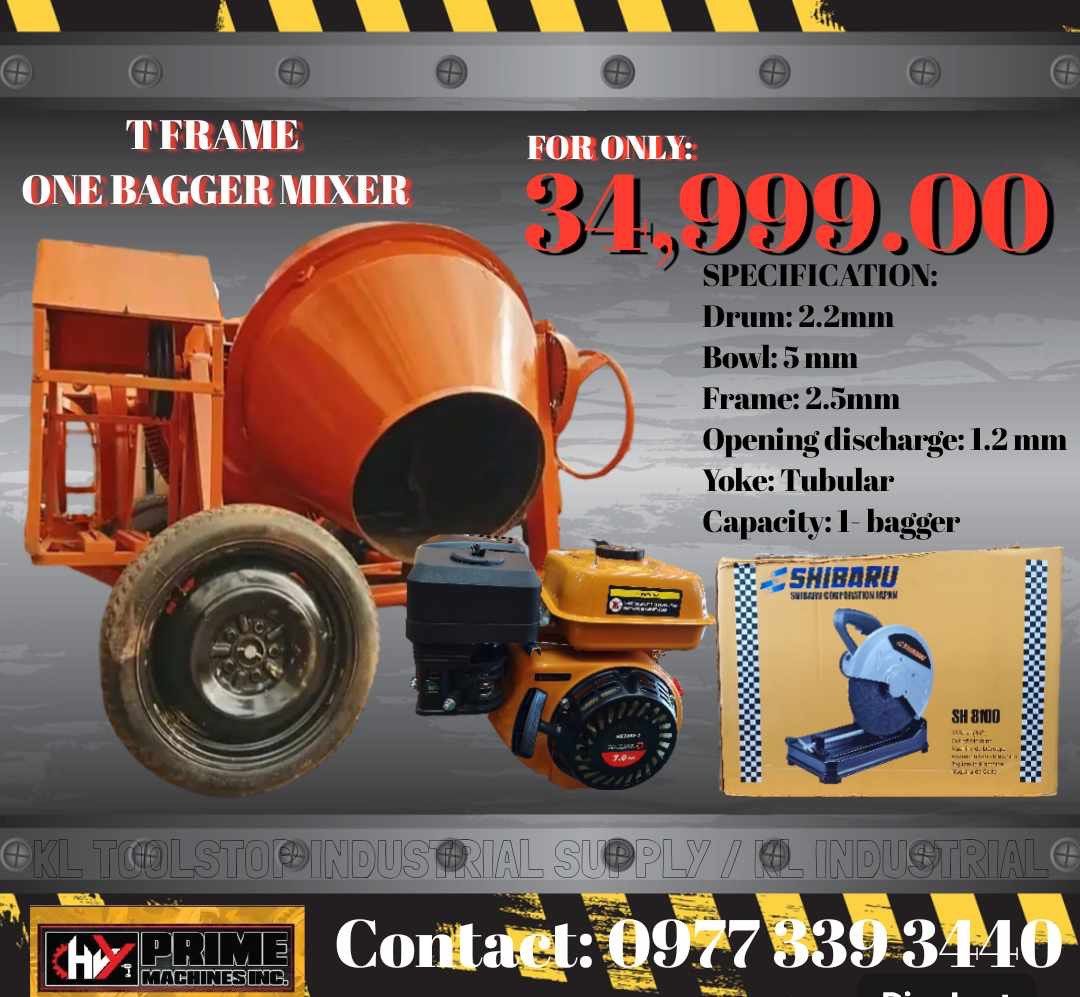 ONE BAGGER CEMENT MIXER WITH HAKATA JAPAN GAS ENGINE 7HP WITH FREE ...