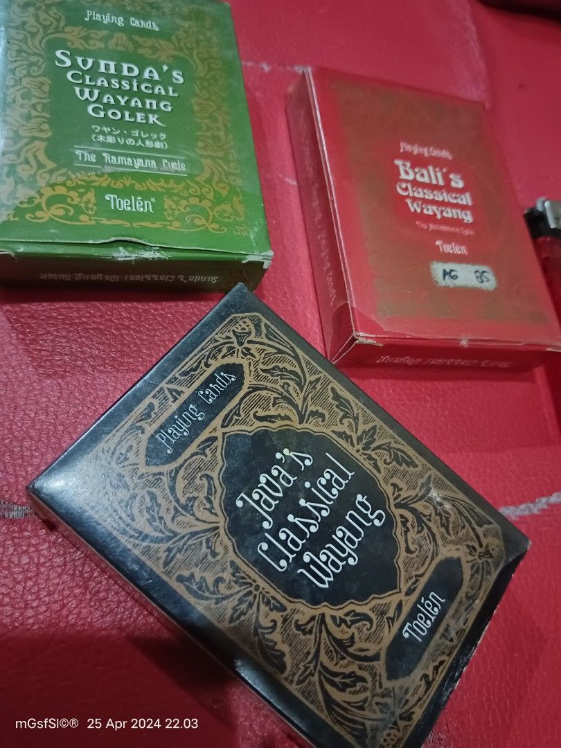 Playing card,Kartu remi, seri wayang ( Set Sunda Edition, Java Edition ...