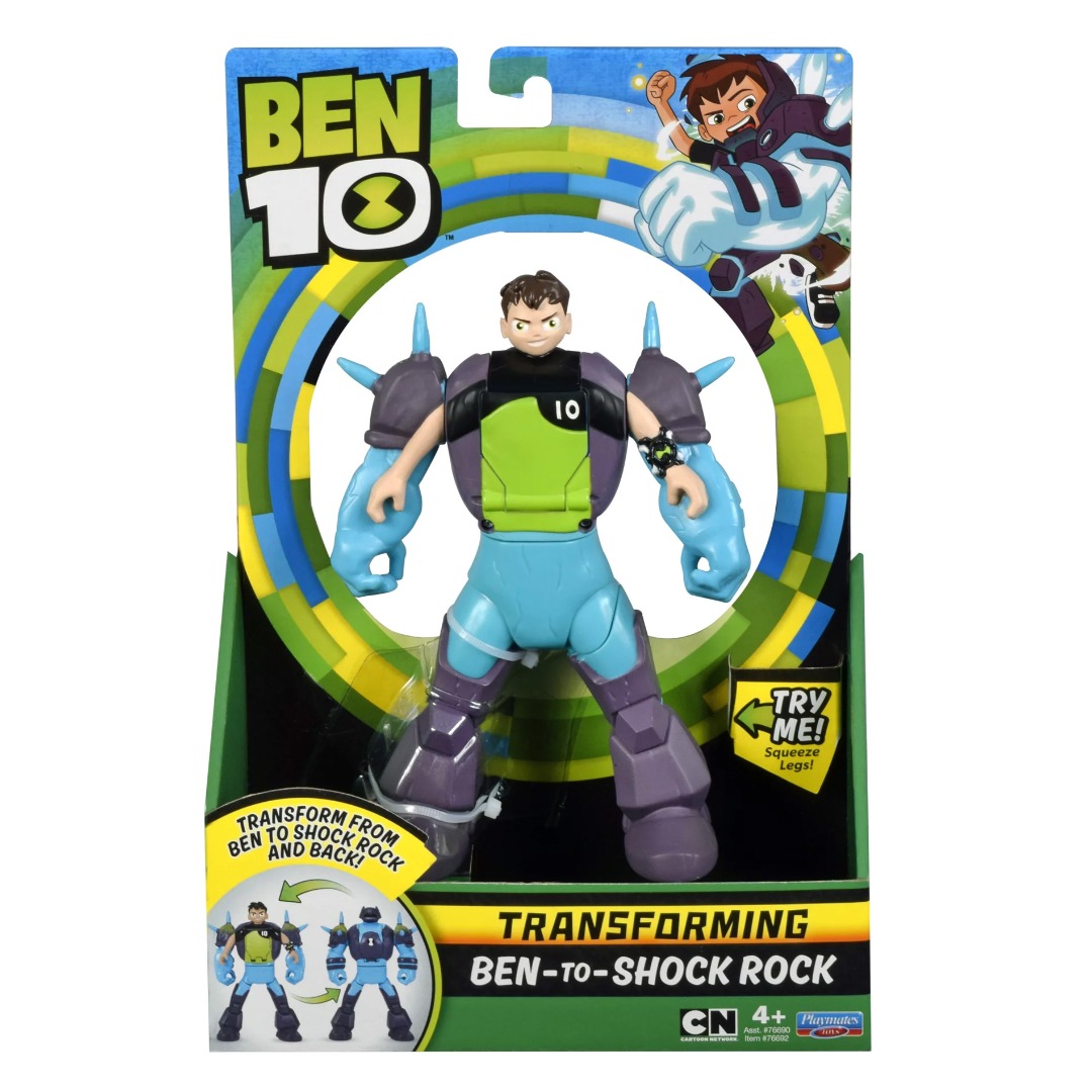 Playmates Toys Ben 10 Ben To Shock Rock Transforming Figure Toy ...