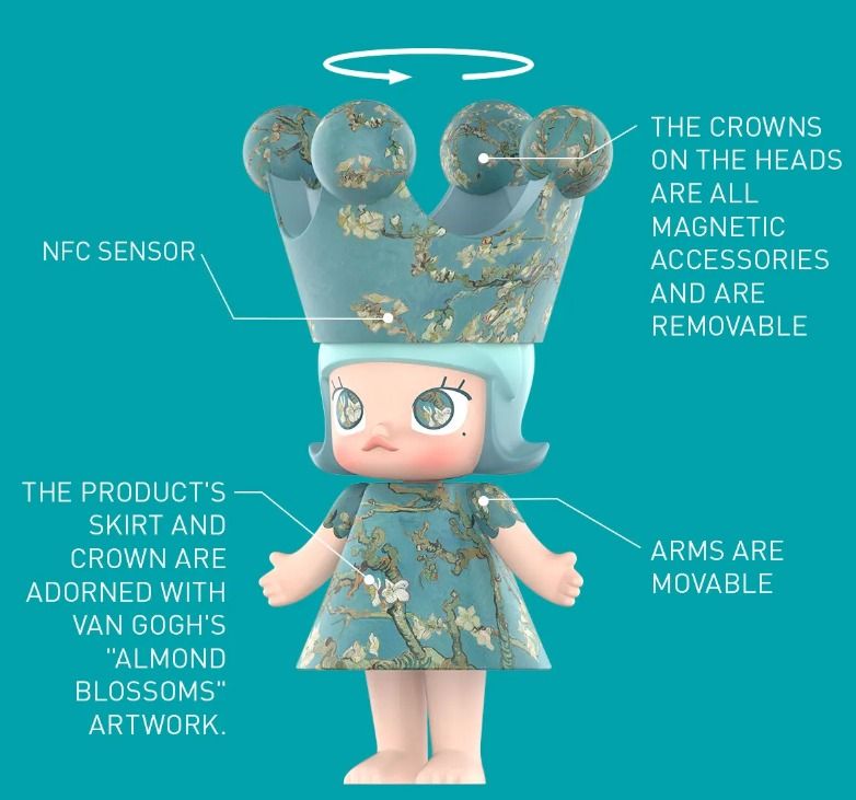 PopMart MEGA ROYAL MOLLY 400% Van Gogh Museum Almond Blossom, Hobbies ...