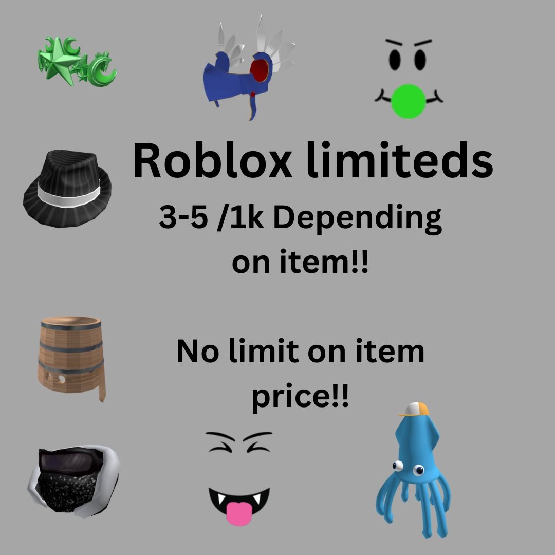 Roblox limiteds (2024 stock), Video Gaming, Gaming Accessories, In-Game ...